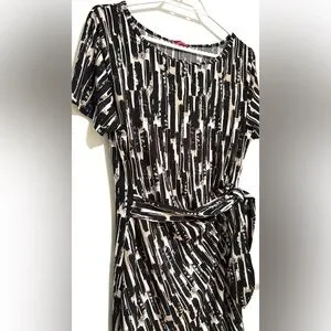 Burplus | Dresses | Elegant Asymmetrical Black And Beige Dress Xl Euc ...